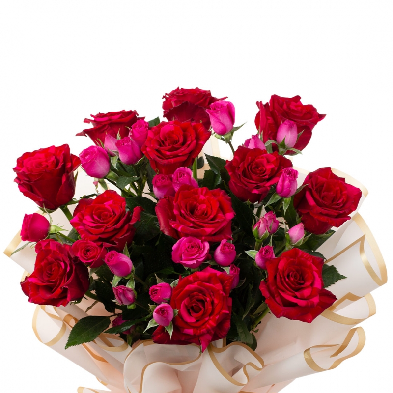 Red and Fuchsia Roses | Delivery to Lima and Callao | Kukyflor