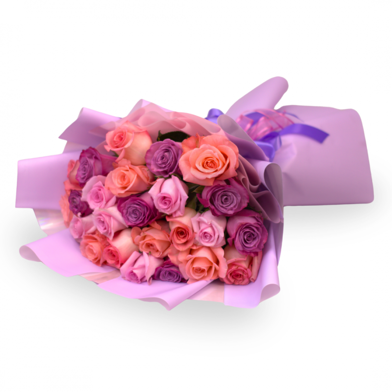 Send the Beautiful Bouquet of Multicolor Premium Roses. For Anniversary!